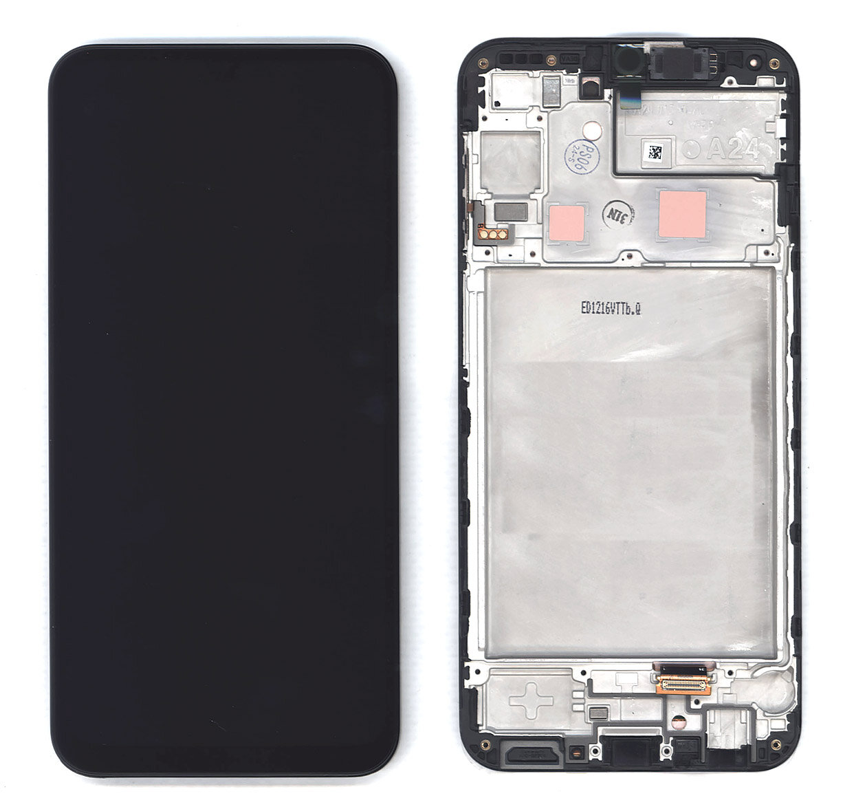 Дисплей для Samsung Galaxy A24 SM-A245F в сборе с тачскрином и рамкой черный