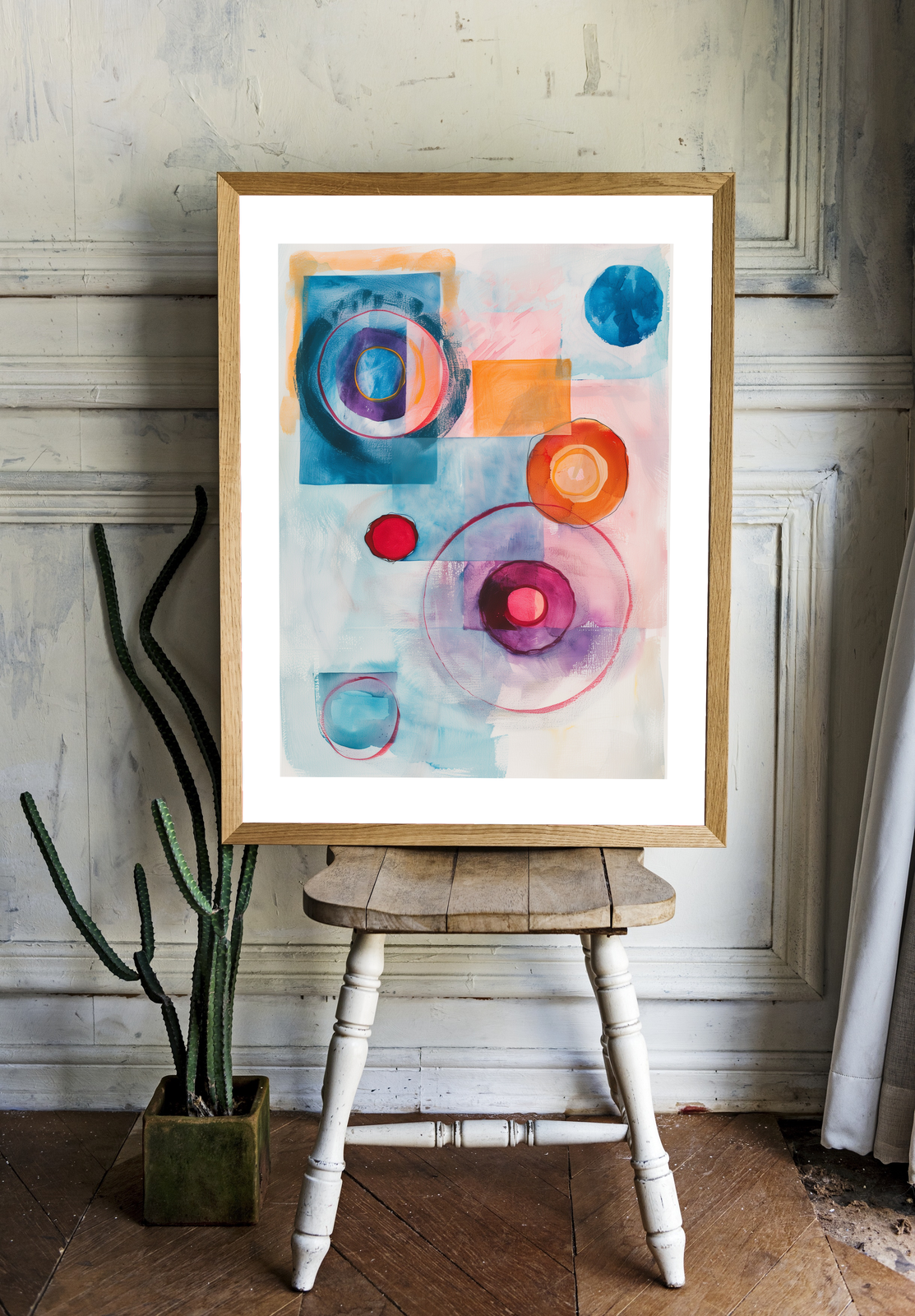 Постер Круги в цветовой гармонии 40x50 см в подарочном тубусе