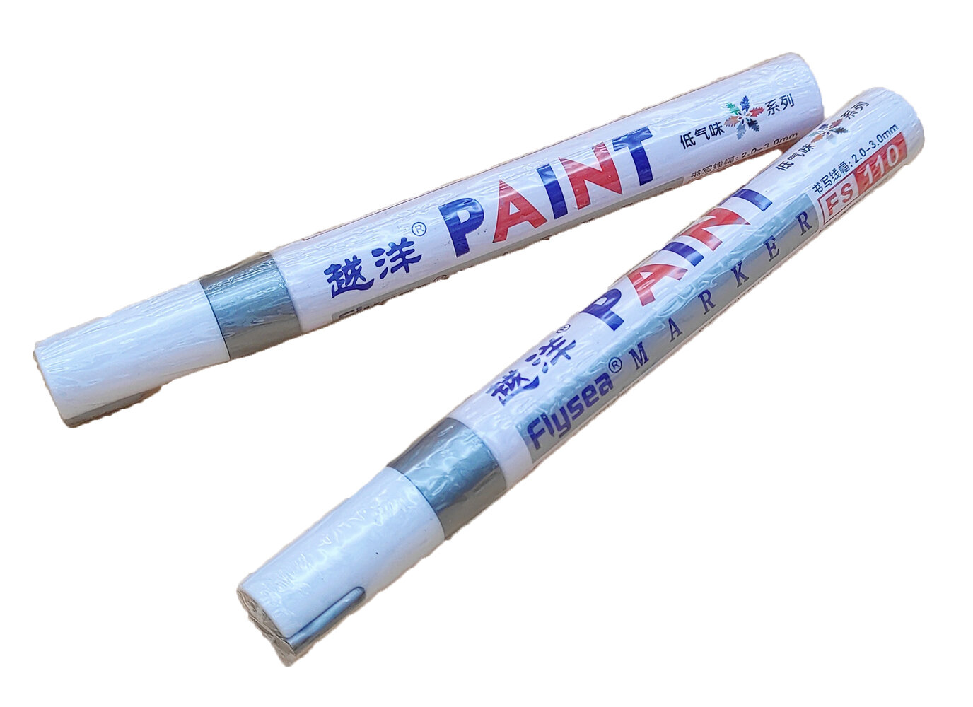 Маркер Flysea Paint 2-3 мм, серебристый 2 шт.