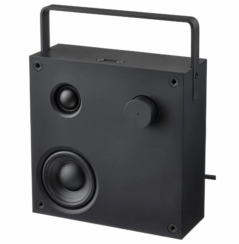 IKEA / икея VAPPEBY, ваппеби, bluetooth-колонка, черный, 20x20 см