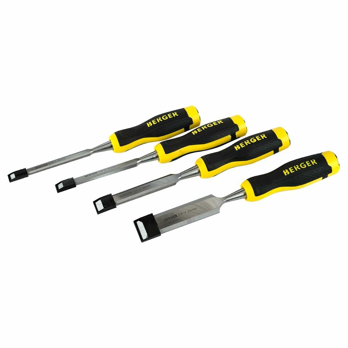 Набор стамесок ударных 4 предмета (8, 12, 16, 24 мм) в чехле BERGER BG1420