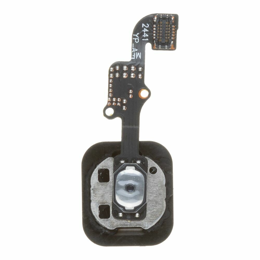 Шлейф/FLC iPhone 6/6 Plus с кнопкой Home (черный)
