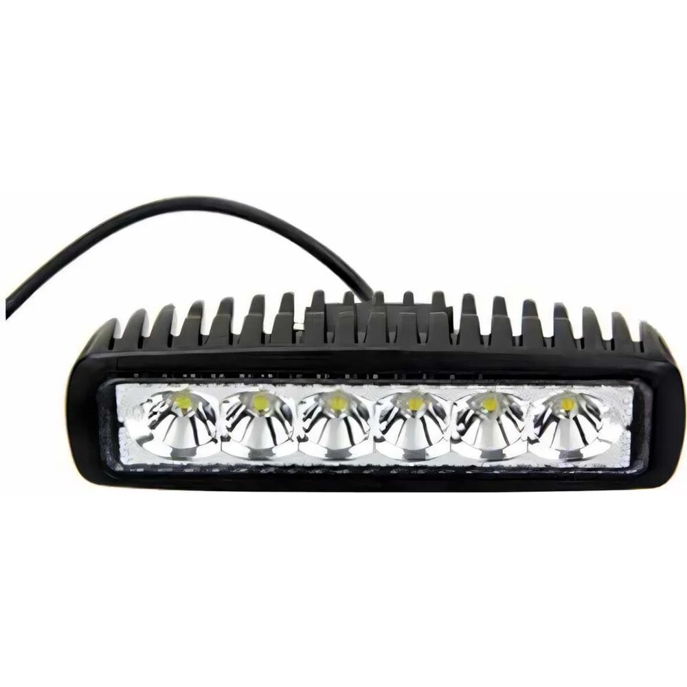 Светодиодная фара SKYWAY OFF ROAD прямоугольная 12V/24V 18W 6000K 6 диодов дальний свет S07201007