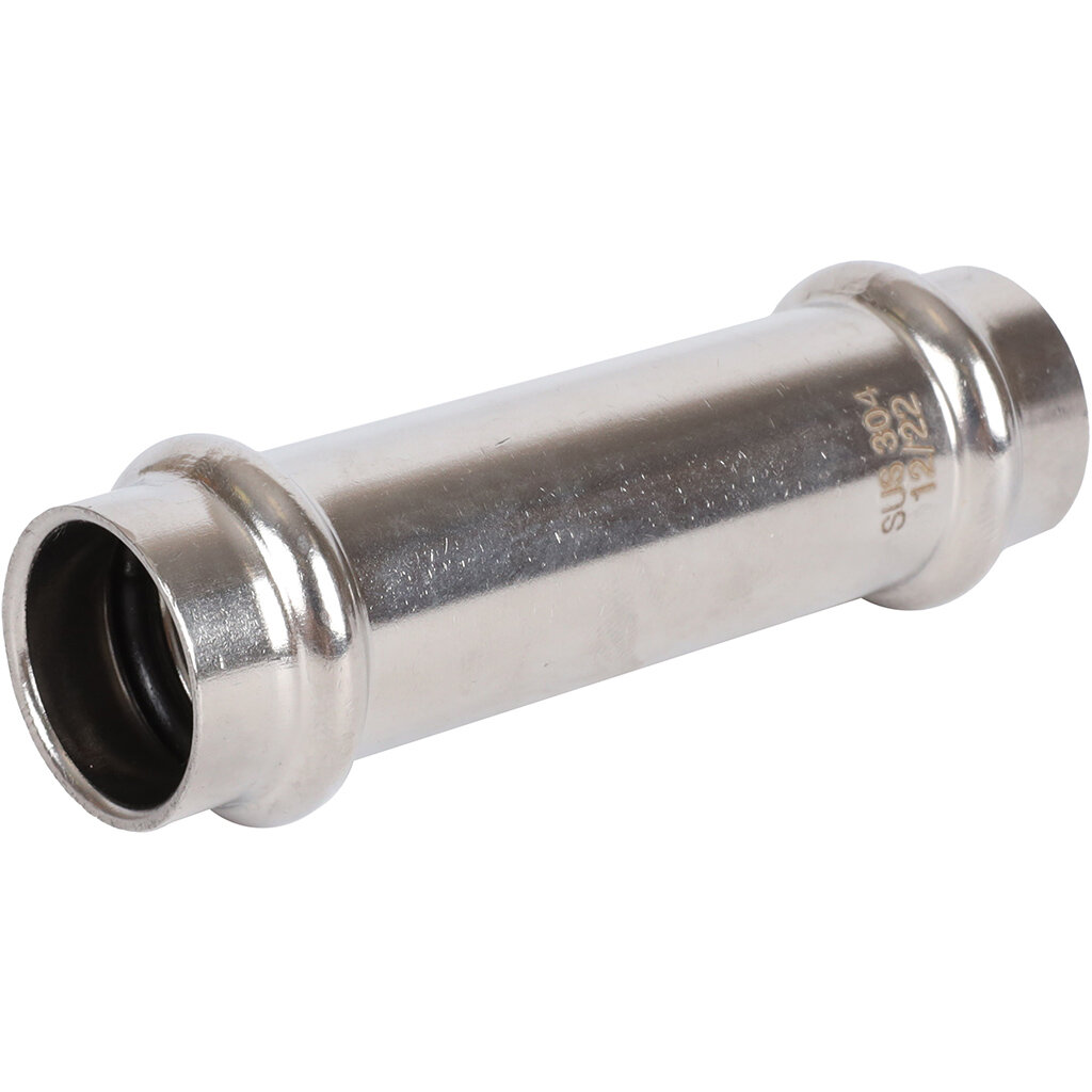 Муфта надвижная под пресс 18 мм, из нержавеющей стали ROMMER