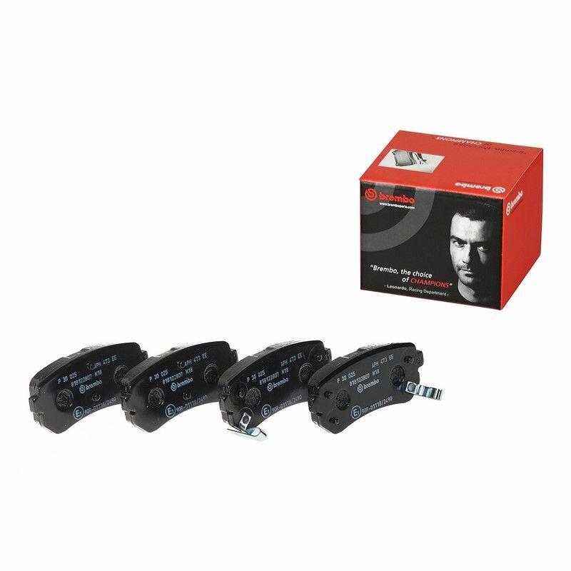 Тормозные колодки дисковые задние BREMBO P30025 для а/м HYUNDAI Accent, KIA Rio