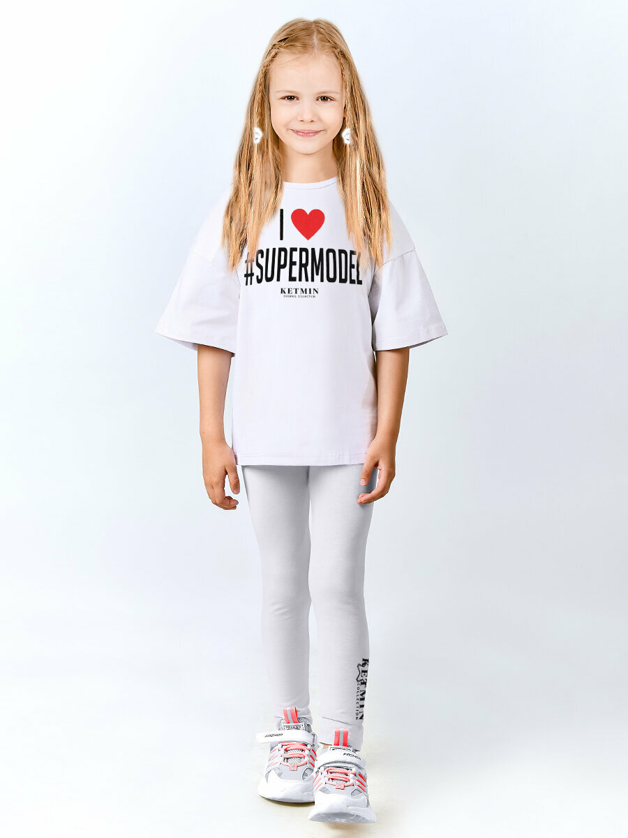 Легинсы детские белые трикотажные PREMIUM LINE