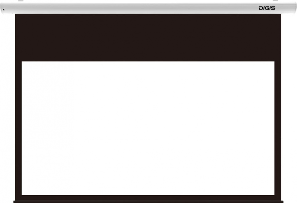Экран настенный с электроприводом digis dsees-16904b_70 (ellipse, формат 16:9, 117", 270x220, рабочая поверхность 260x146, rs232, ик, пульт ду, триггер, mw, корпус черный)
