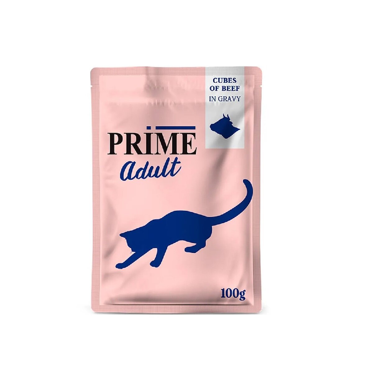 PRIME Кусочки из говядины в бульоне для кошек 100г