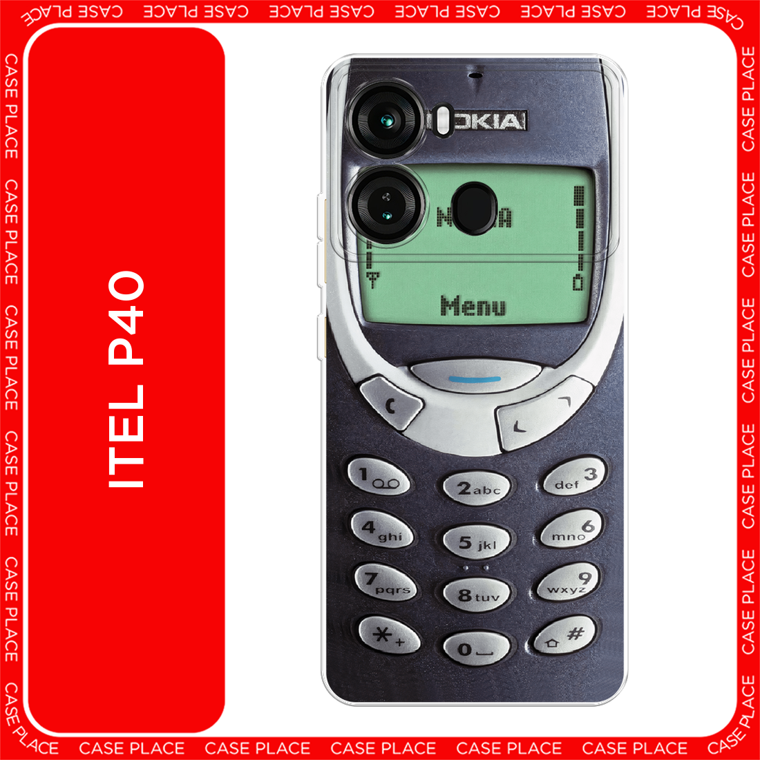 Чехол на Itel P40 / Ител P40 с принтом Нокия