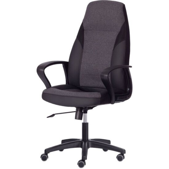 Кресло офисное Easy Chair UT_ Impreza, к/з, тк, сетка, чер/сер/мет,36-6/F68/36/TW-11