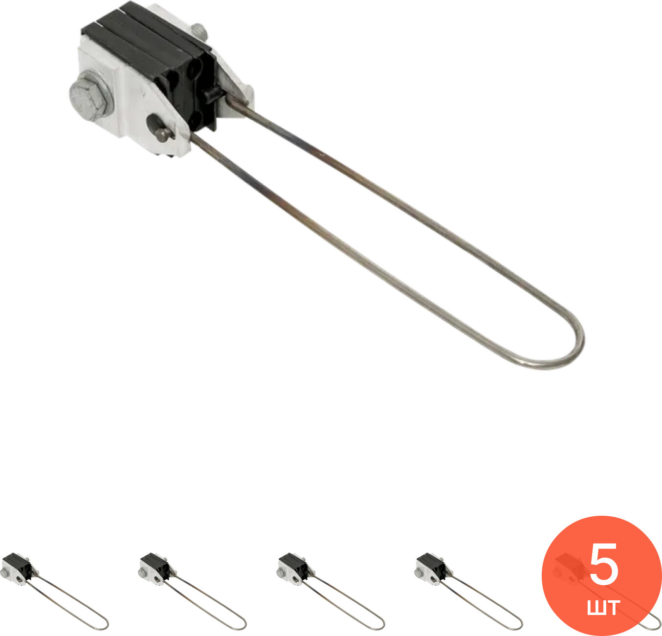 Зажим анкерный EKF / ЕКФ 4x16-35мм2, so-158 / крепеж для проводов и кабелей (комплект из 5 шт)