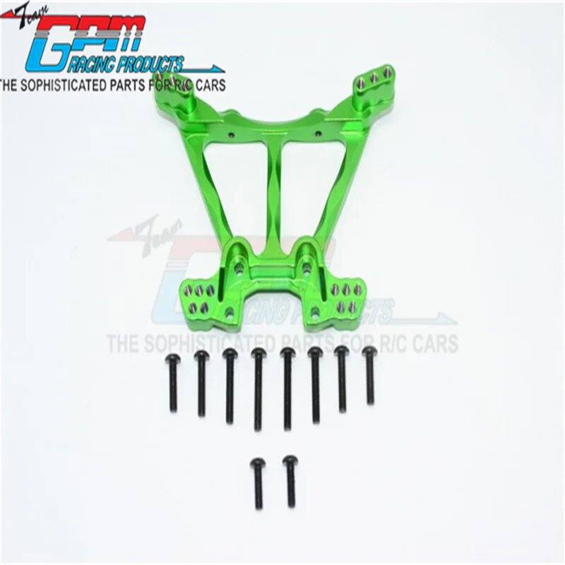 Металлическая задняя амортизационная башня GPM для TRAXXAS 1/10 SLASH 4x4/STAMPEDE VXL 4x4 Зеленый, светло-зеленый