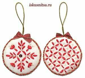 Вышивка Частичная, "Новогодняя игрушка. Шарик" 27 Linda Panna (Россия) арт. ИГ-1275
