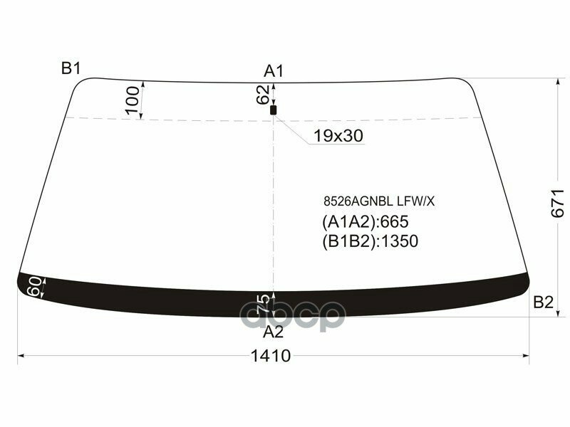Стекло лобовое Audi 80 78-86 XYG арт. 8526AGNBL LFW/X