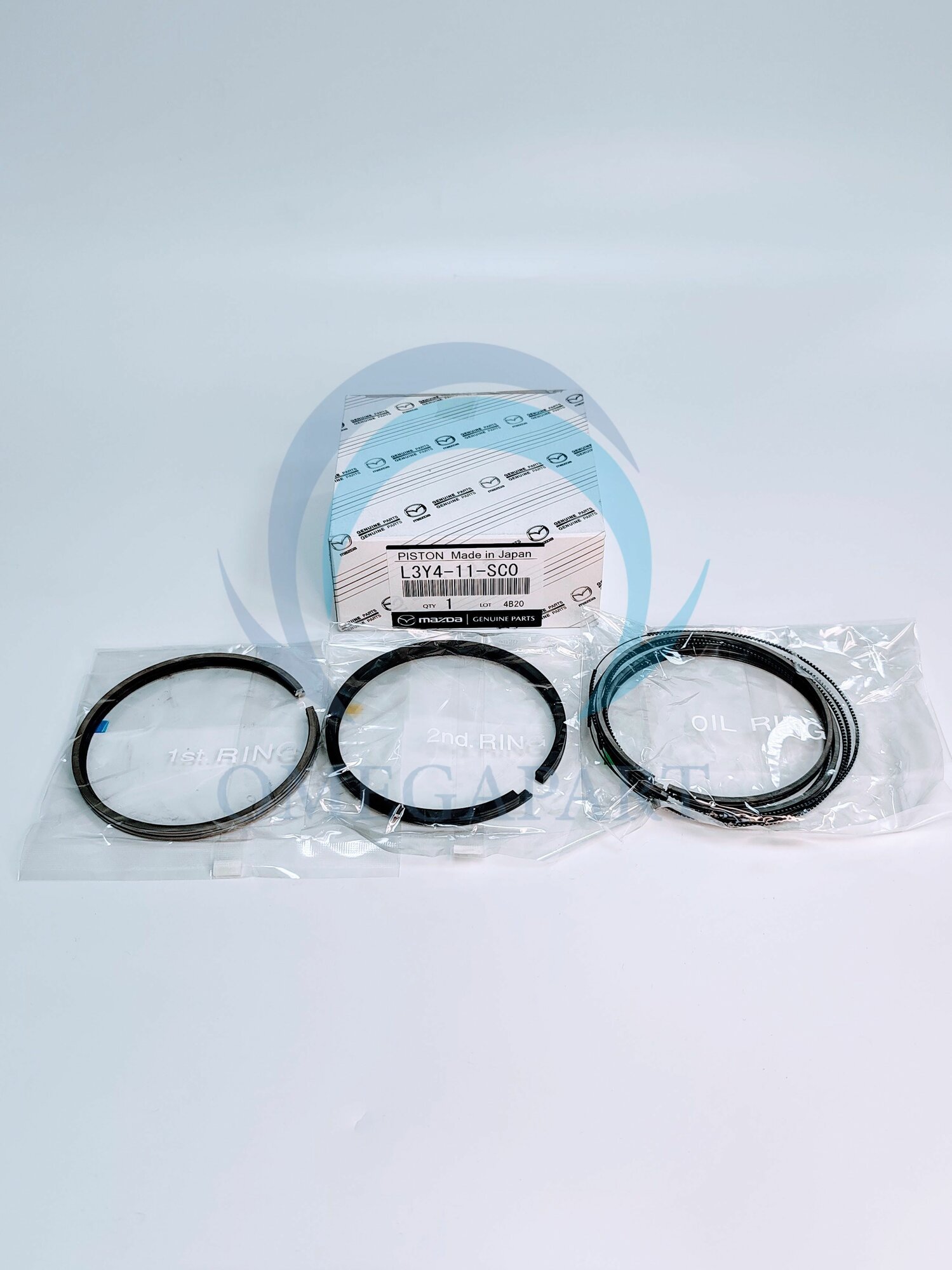 Кольца поршневые, комплект на двигатель, STD, Mazda L3Y411SC0