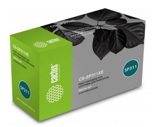 Картридж Cactus CS-SP311XE, для Ricoh, 1 цвет, 6400 страниц, черный