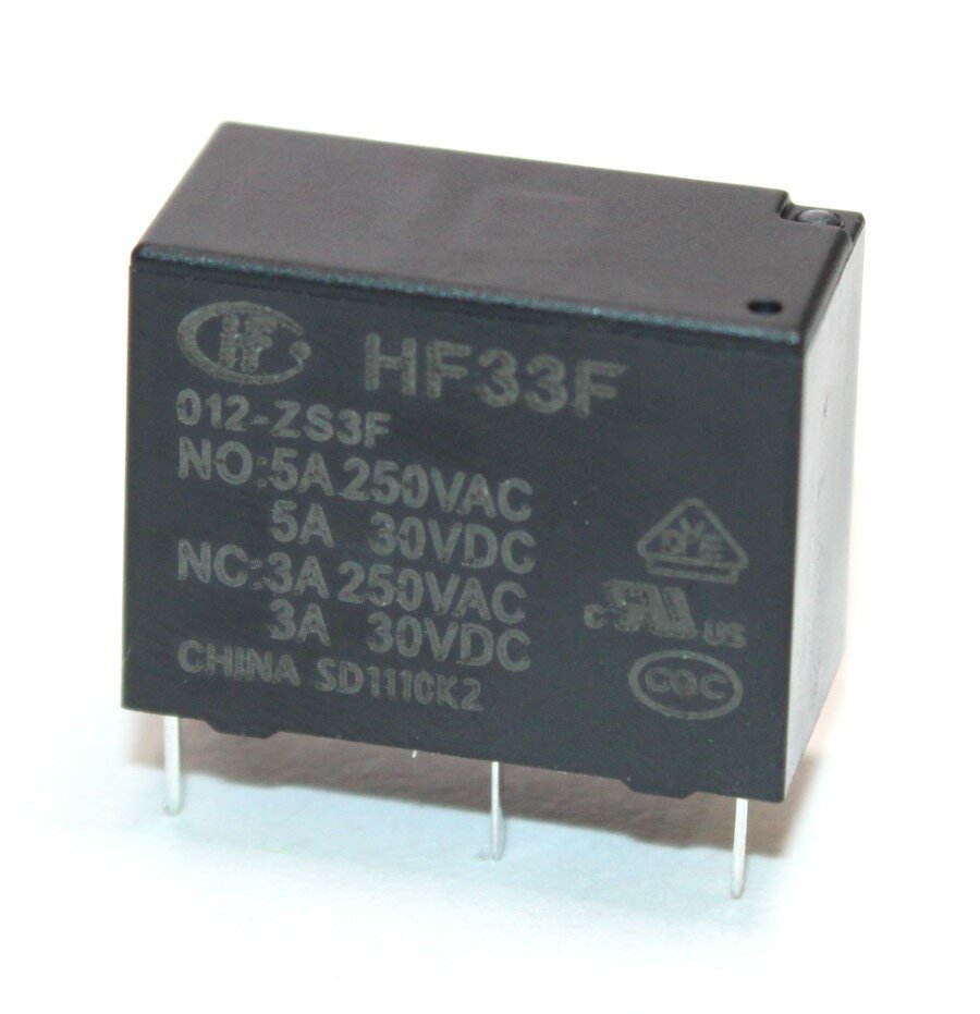 RELAY HF33F/012-ZS3F, Реле, HONGFA, (12В, 5А)