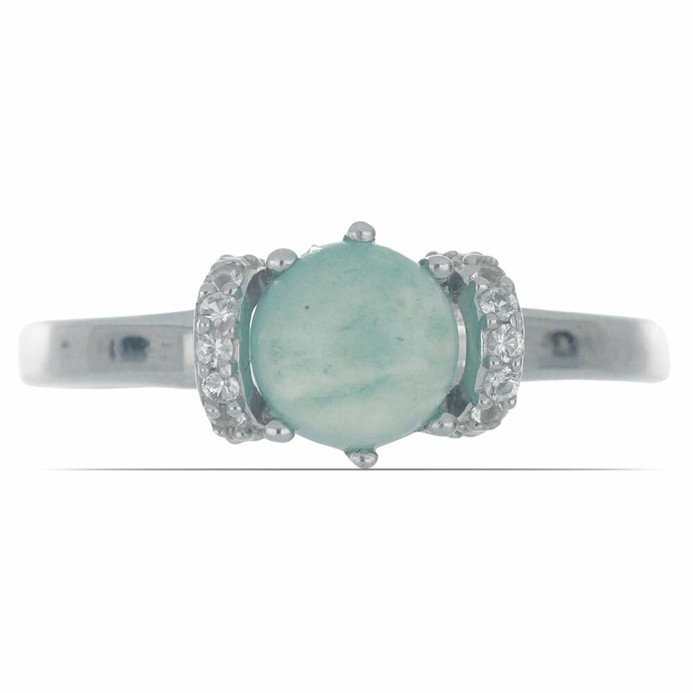 Кольцо, серебро, 925 проба, родирование, топаз