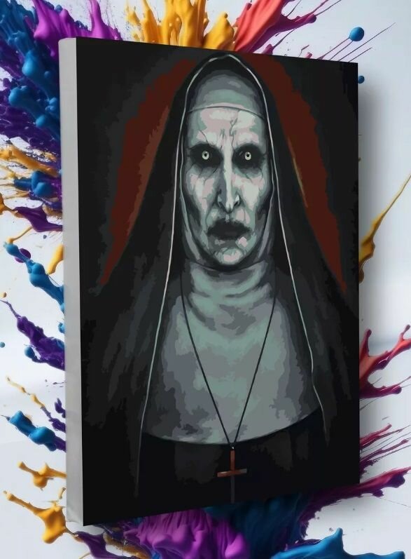 Картина по номерам Проклятие монахини, Монахиня, Ведьма 40х50