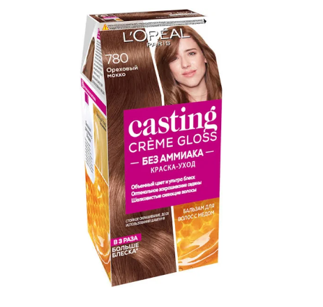 Краска для волос L'OREAL Casting Creme Gloss 780 Ореховый мокко