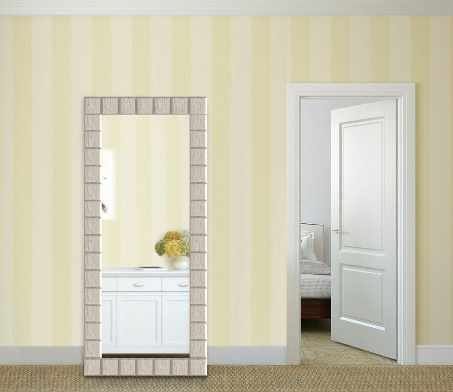 Зеркало настенное прямоугольное MYSUNNYHOME, 200 см, белый