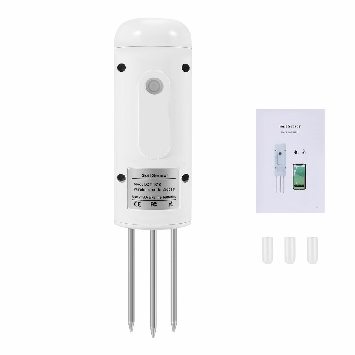 Tuya Zigbee Беспроводной измеритель влажности почвы Тестер температуры и Монитор растений IP67 Водонепроницаемый детектор для сада