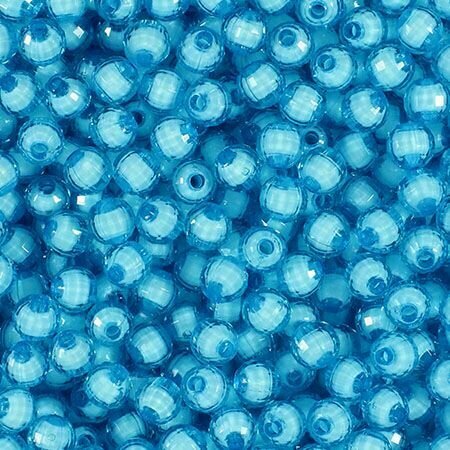 Акриловые бусины (диаметр 8 мм) 1 упаковка - 250гр цвет бирюза