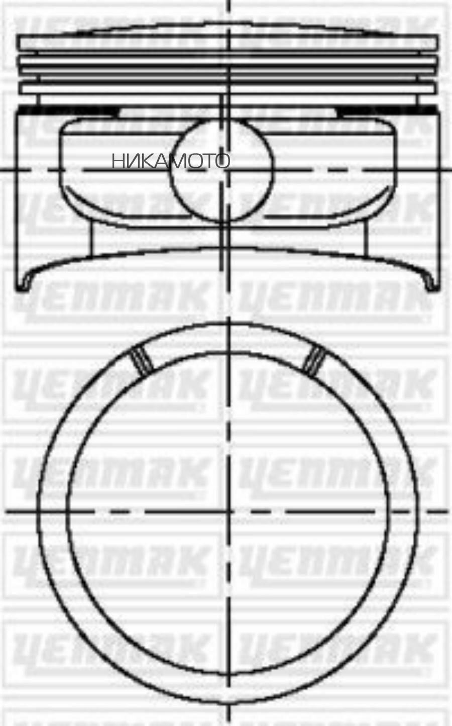 YENMAK 31-04228-100 87,00 mm Поршень с пальцем, с кольцами