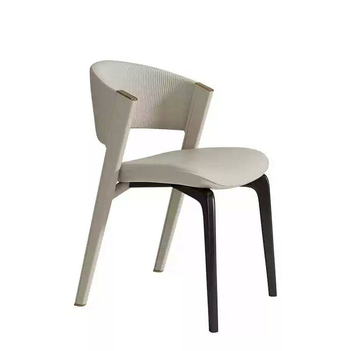 Стулья обеденные в стиле Cornelio Cappellini Dining Chair (молочный, черные ножки)