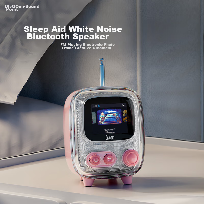 Портативная Bluetooth-колонка Divoom Ditoo Retro Pixel Art Tiivoo-2 с пиксельной графикой, будильником, радио, heartbeat pink