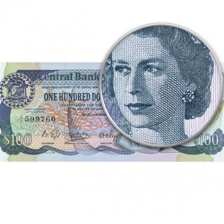 100 долларов 1980 года Английская колония Белиз, сувенирная копия, банкноты и купюры редкие коллекционные