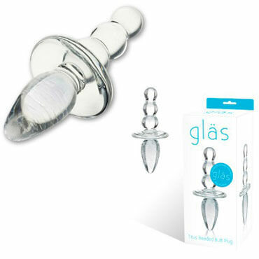 Glas Titus Beaded Двухстороння анальная втулка из стекла
