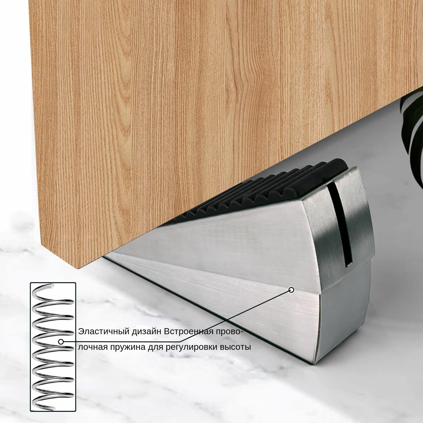 Регулируемый дверной ограничитель с резиновым покрытием для тяжелых дверей, стоппер для окон и дверей, напольный клин