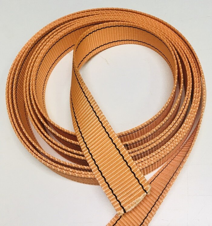 Лента стропа техническая синтетика оранжевая ширина 36 мм длина 3 метра прочная легкая крепление грузов усиление текстильных изделий ДомовоД ЛТПЭ36-3