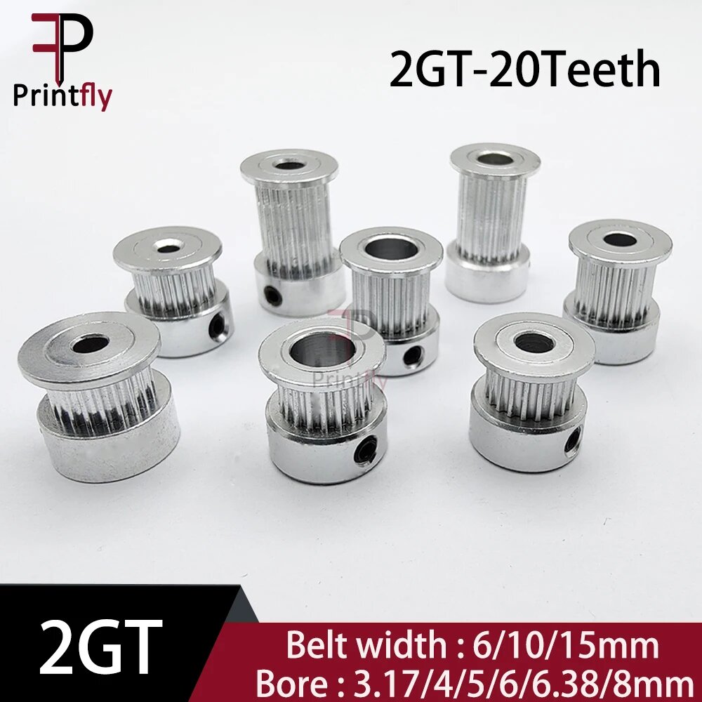 Шкив Printfly 2GT 20 зубьев 2 м Bore 5mm, Belt width 15mm