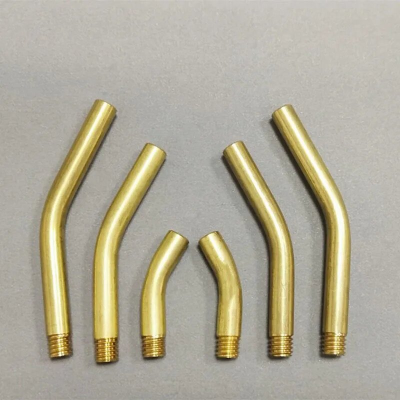 Трубка латунная гнутая M8 (OD 8mm ID 6mm) 50mm — фото 1