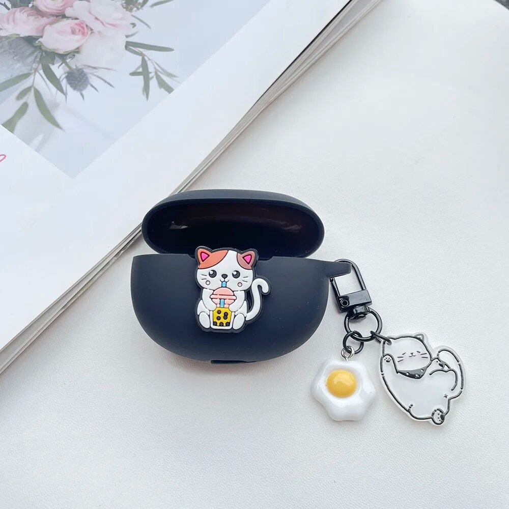 Силиконовый чехол Cute Cat для Realme Buds T110