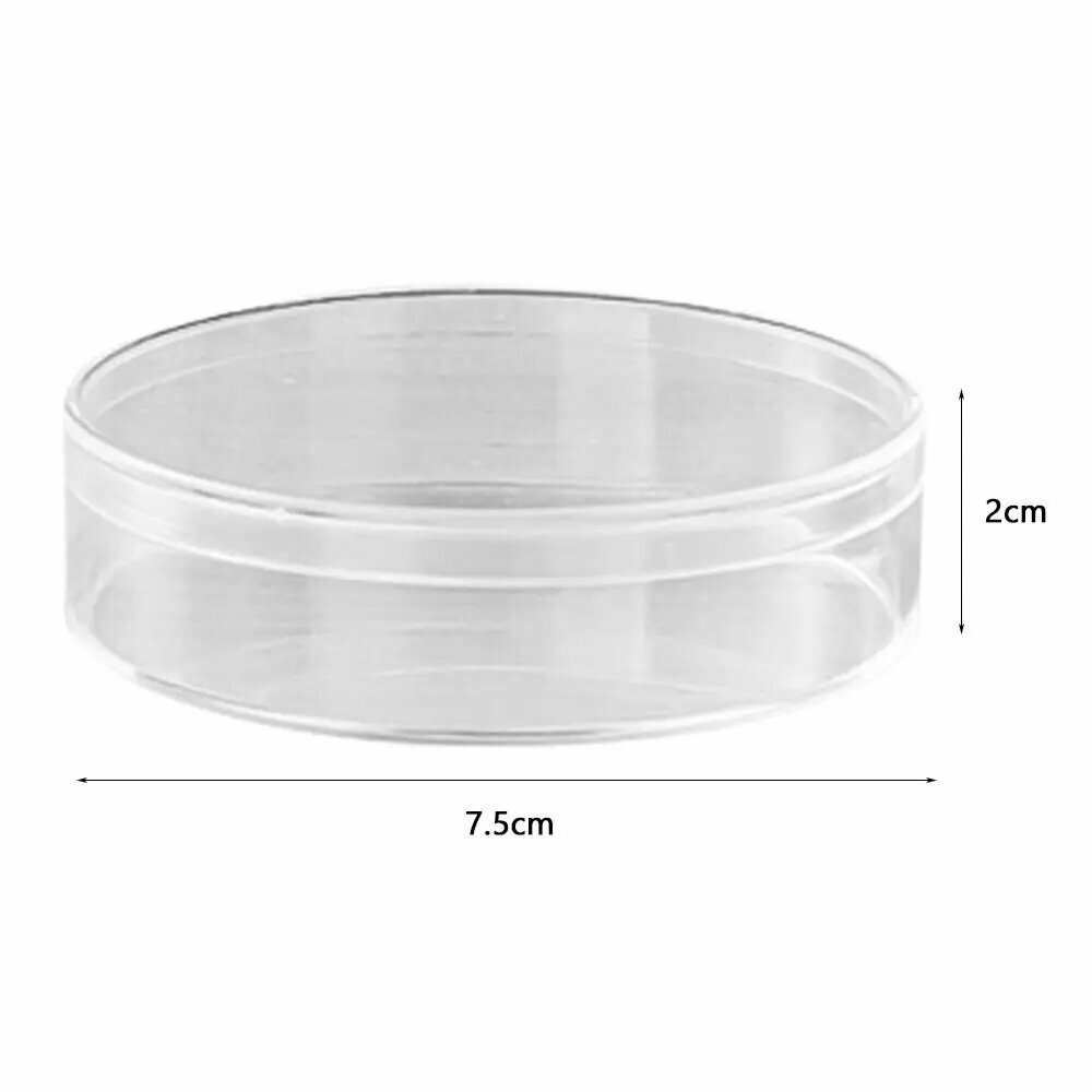Прозрачные пластиковые коробочки для мелочей 7.5x2cm