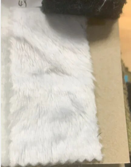 ZYFMPTEX плюшевая ткань Minky 100% полиэстер 45x50 см Белый, 49