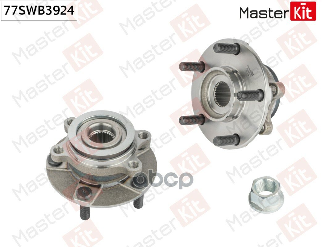 Ступица в сборе с подшипником перед. Nissan X-TRAIL (T31)/Renault KOLEOS I (HY_) 2007 - 77SWB3924 MasterKit арт. 77SWB3924