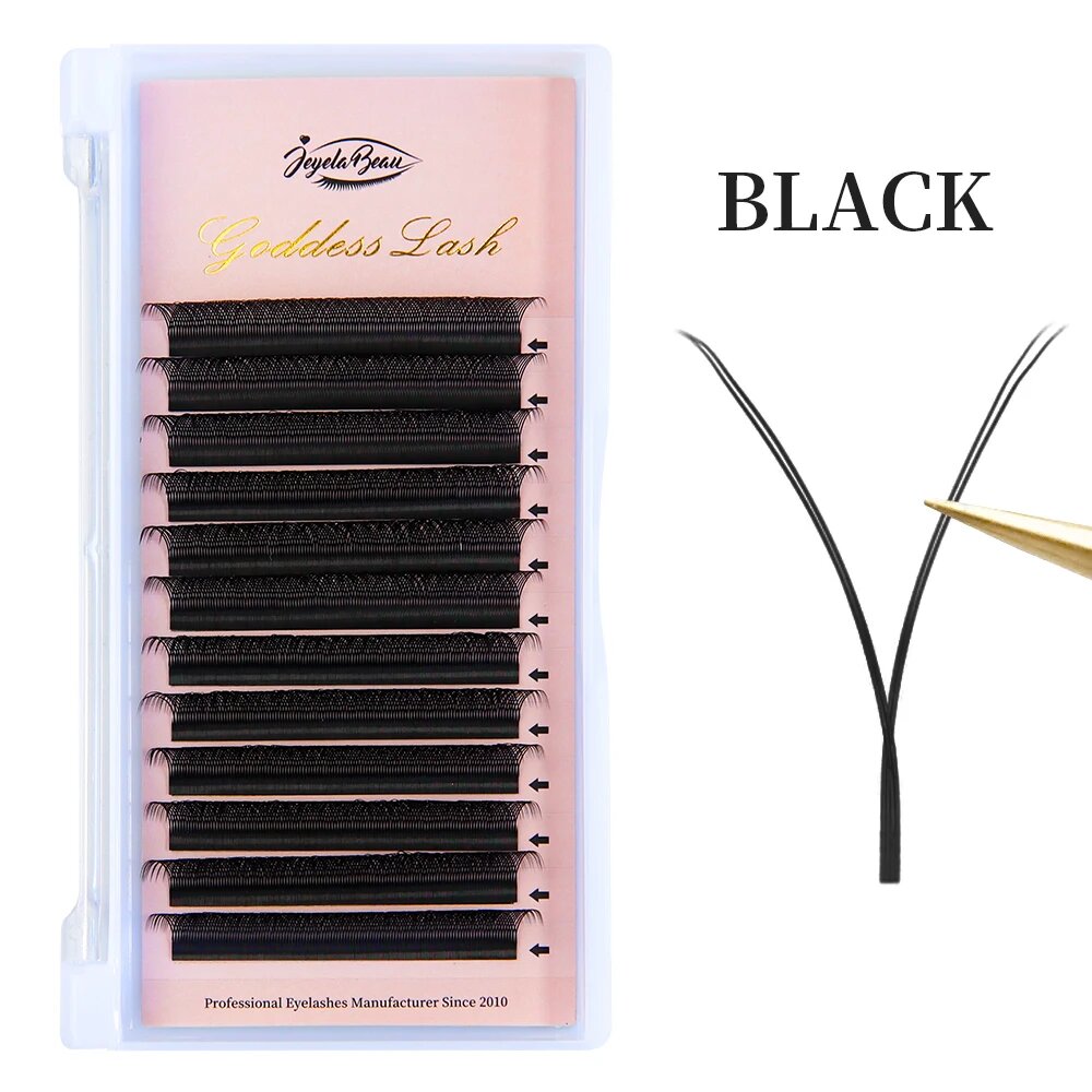 Ресницы JB Jeyelabeau Goddess Lash YY Black, 12 мм, D изгиб
