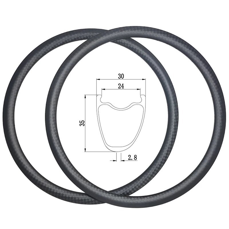 Speedsafe 700C Ultra Бескамерные Карбоновые Колеса 35 мм UD matte 20H 24H
