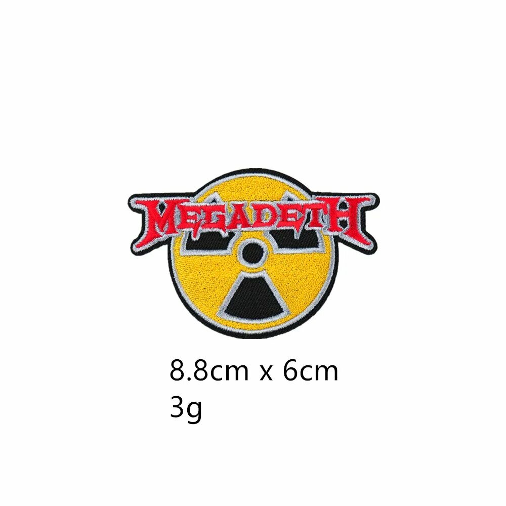 Вышитая заплатка Megadeth, 8.8 x 6 см, MEGA(C5-8