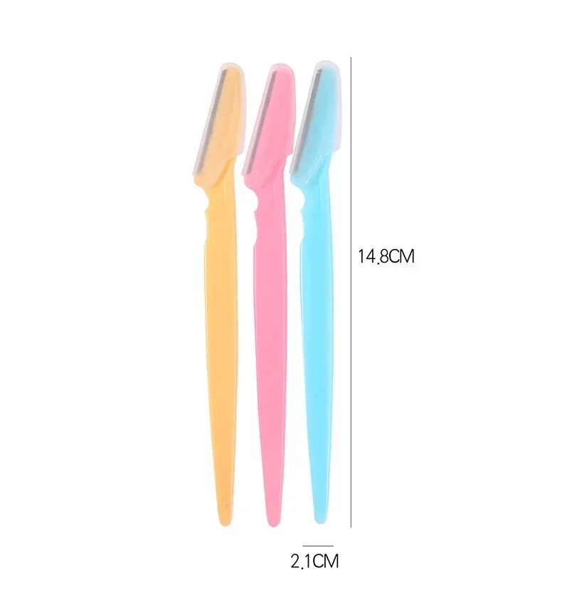 3 шт, триммер для бровей, лезвие, бритва, портативная бритва для лица, эпиляция бровей, фрезы для удаления волос, безопасная бритва, женский макияж