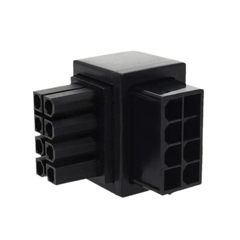 ATX 90 градусов угловой адаптер 8-pin female to 8-pin male черный