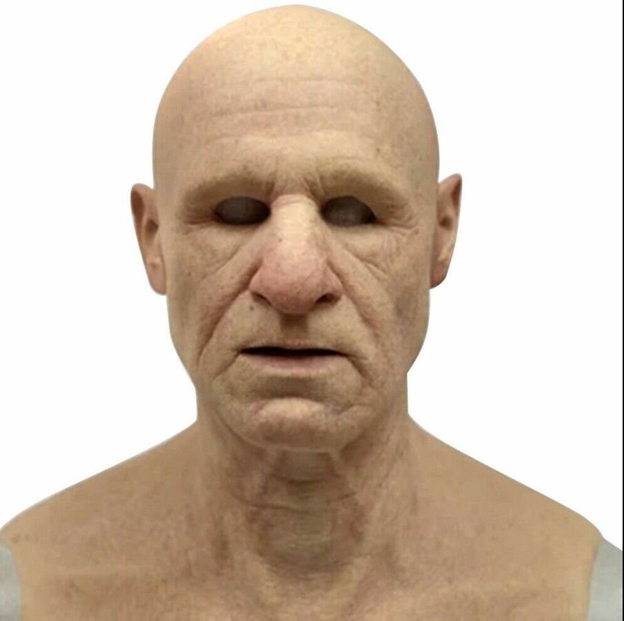 Маска старика, 3d реалистичный латекс на Хэллоуин-JIANG