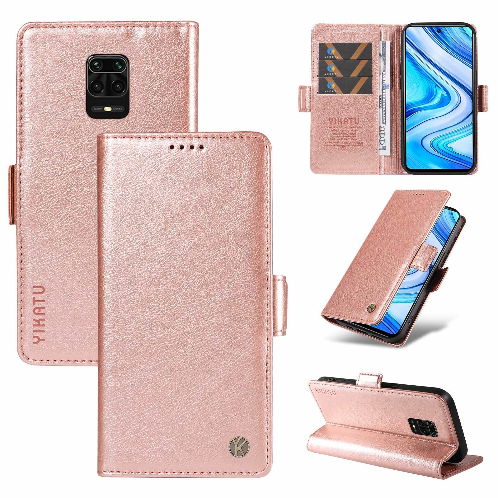 YIAKTU Чехол Книжка Для Xiaomi Redmi note 9 pro/ 9s / 9 pro max(Сяоми Редми Нот 9S / Нот 9 Про) Чехлы для кошелек Флип Кожаный
