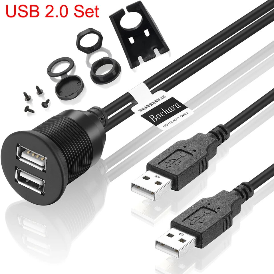 Кабель-удлинитель Bochara USB 3.0 USB 2.0 1 м / 2 м 1 м, USB 2.0 Set