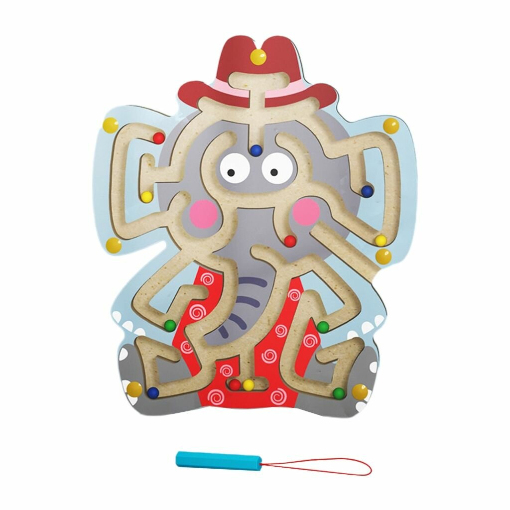 Портативный магнитный лабиринт с животными-головоломками для детей, развивающая игрушка раннего обучения, мультяшные ходячие бусины,