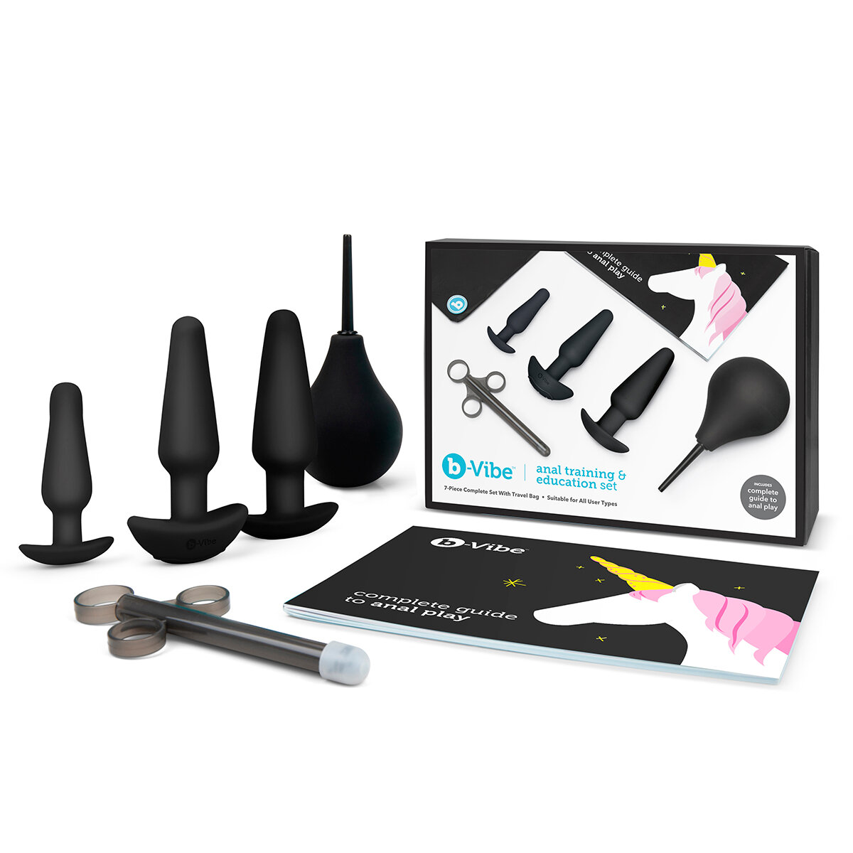 Набор для анального секса - подготовка и обучение B-Vibe Anal Education Set Black для двоих